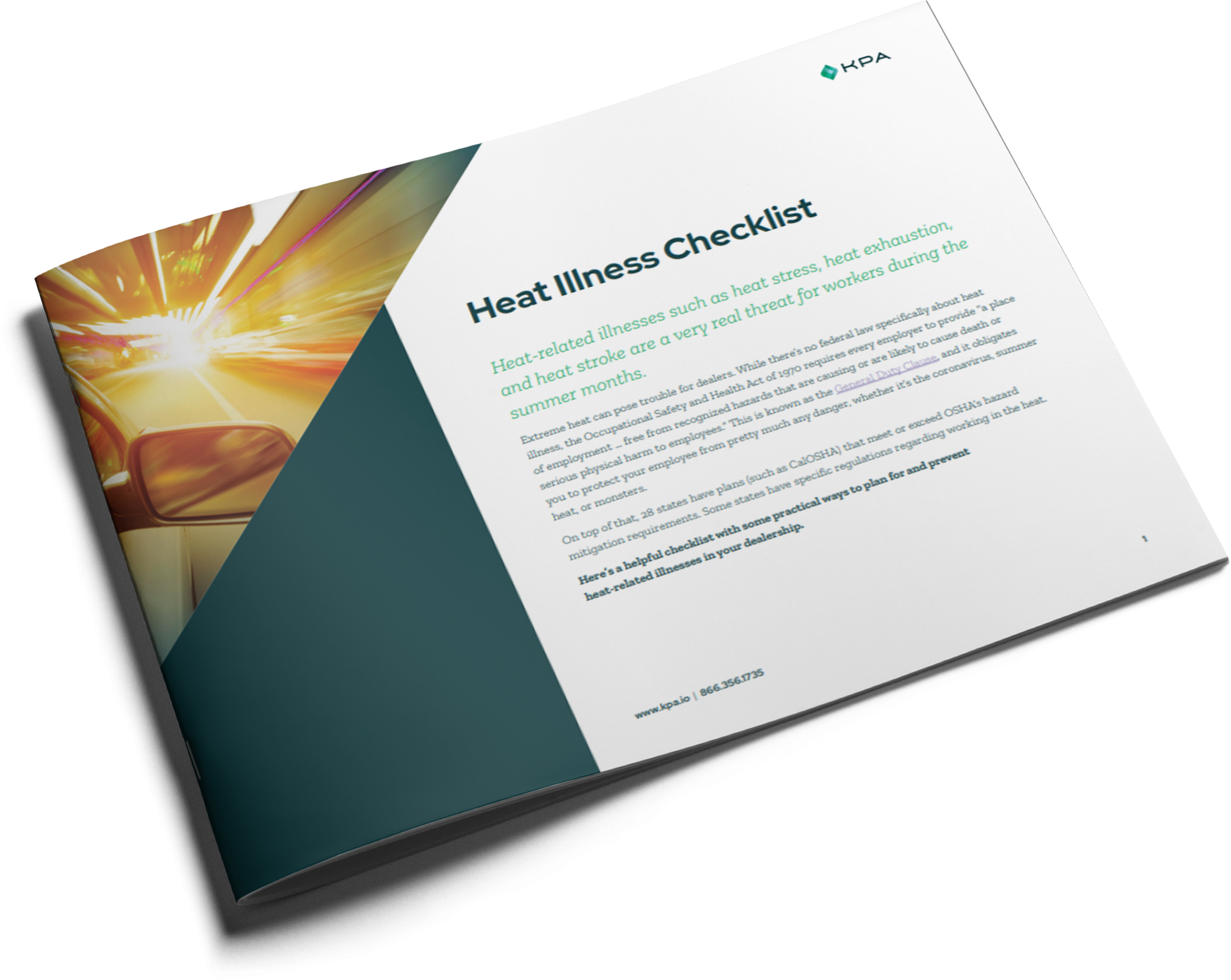 Heat Illness Checklist | KPA